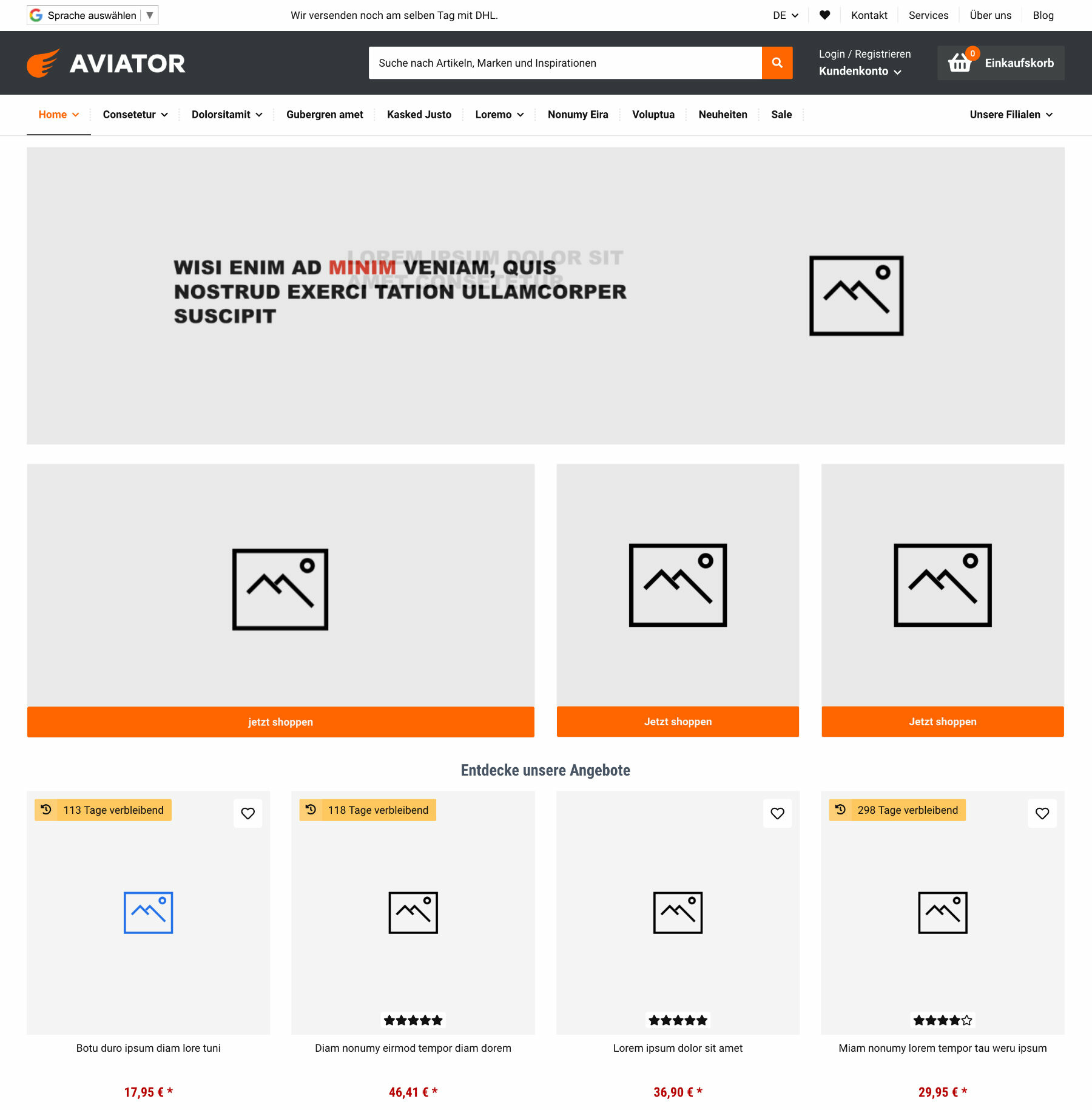 Aviator - JTL-Shop 5 Template