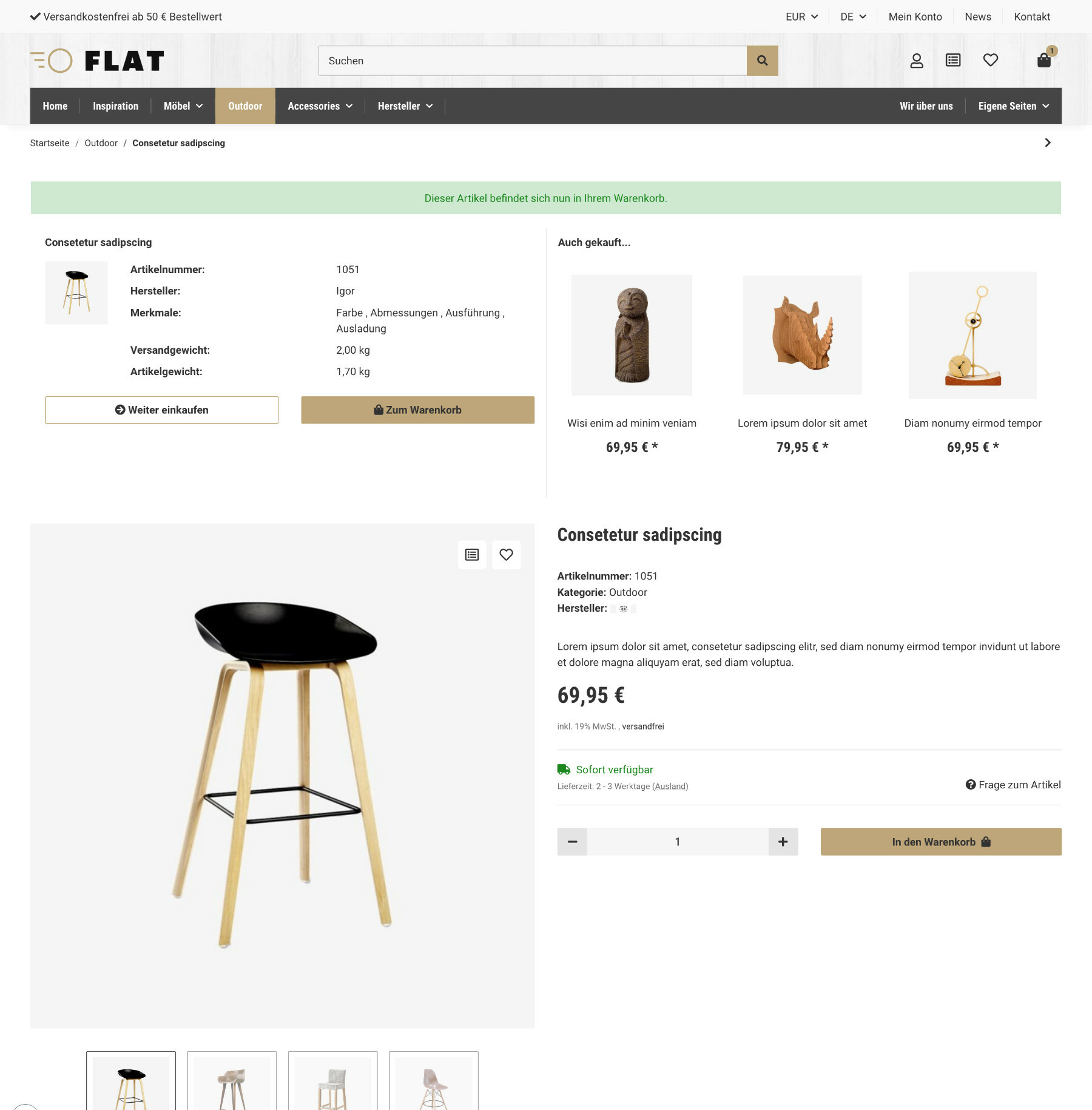 Flat - JTL Shop 5 Template
