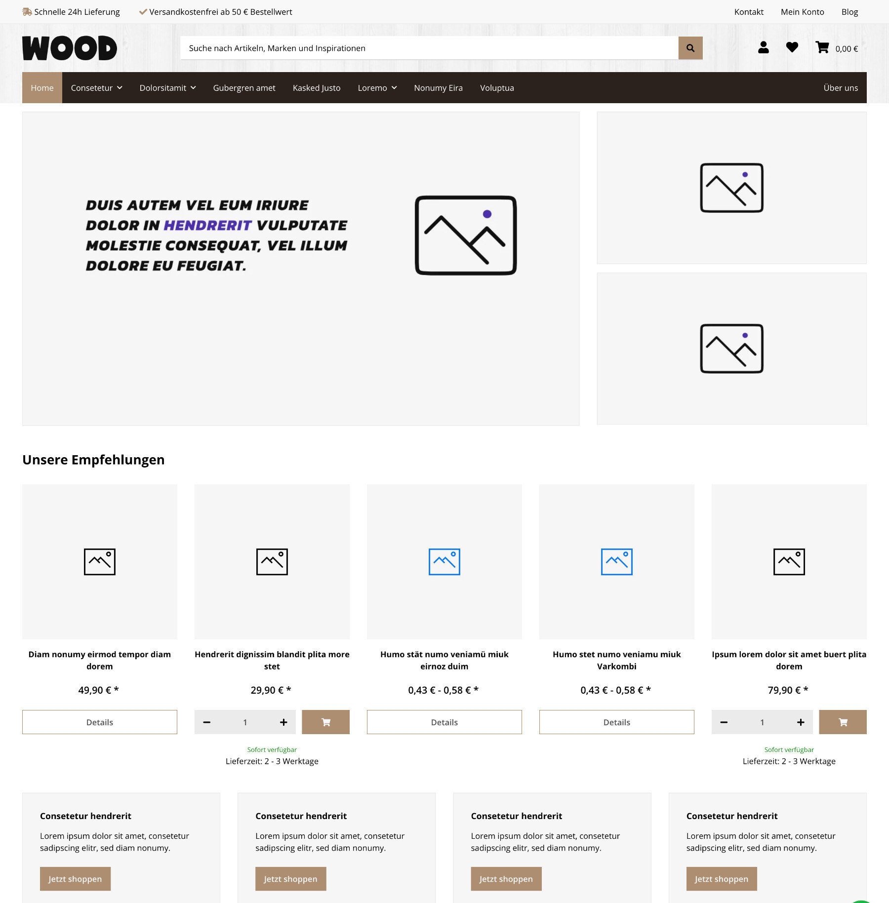 Wood - JTL-Shop Theme