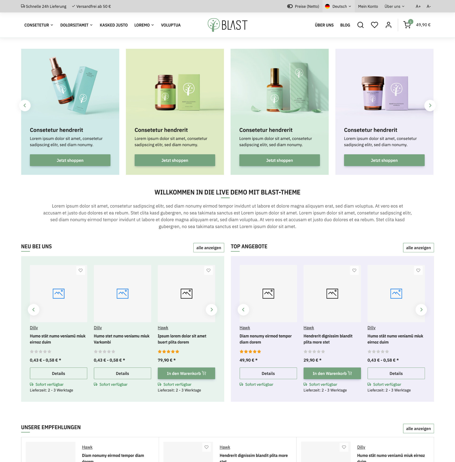 Blast - JTL-Shop Theme